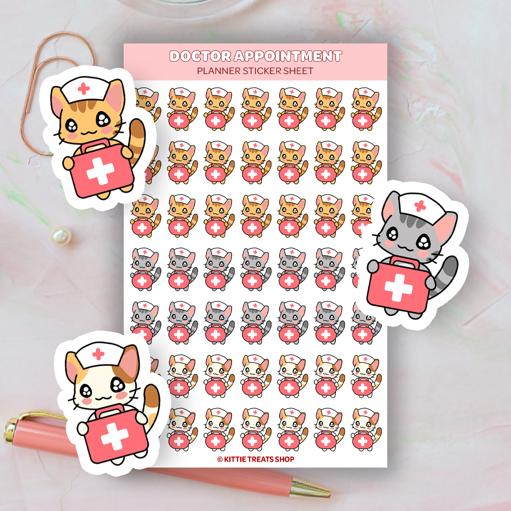 Doctor's Appointment Planner Sticker Sheet – Kittie Treats Shop